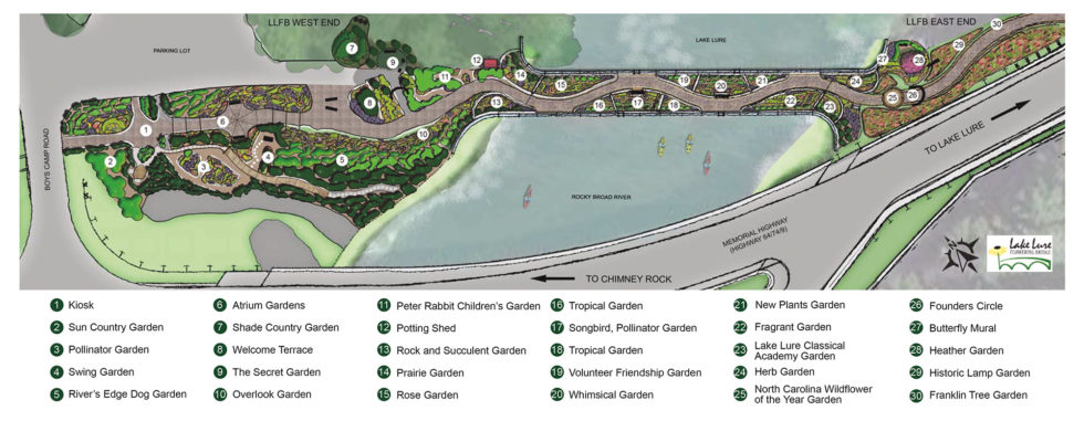 Map | Lake Lure Flowering Bridge
